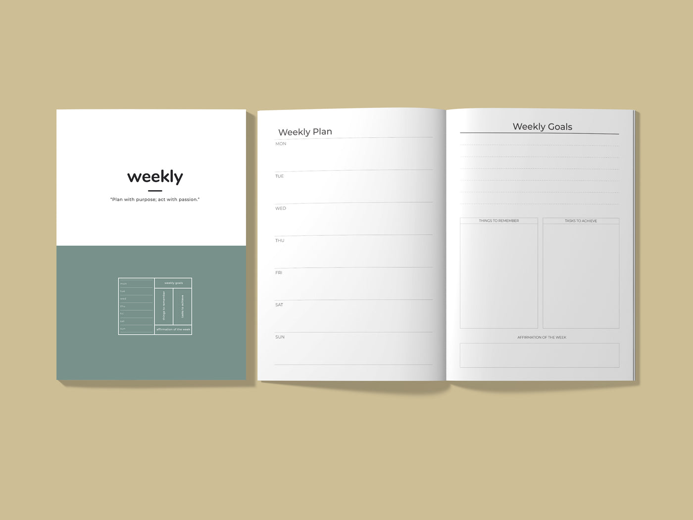 Weekly Planner Journal | A5 Notebook – Journally